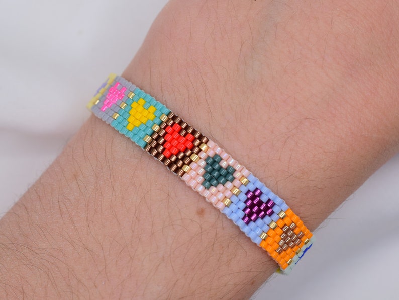 Heart Bracelet Handmade Colorful Bracelet for Women Cute - Etsy