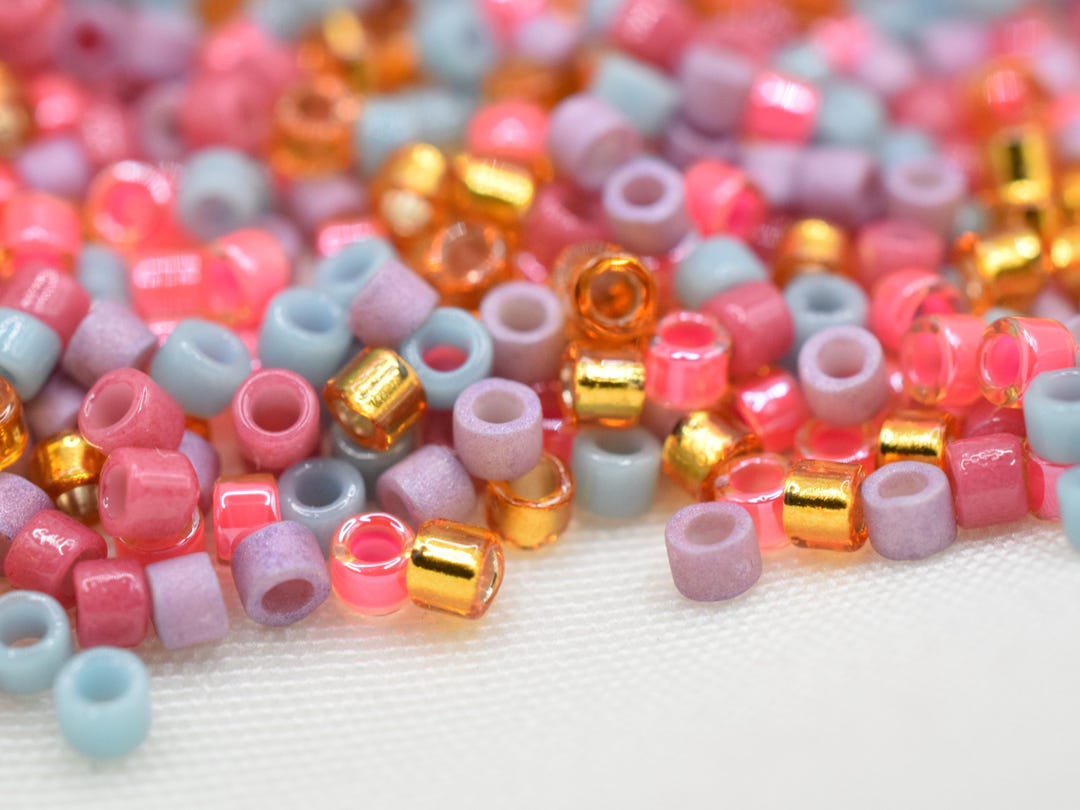 Miyuki Delica Beads Mix, Cherry Ember, 5g Size 11/0, Japanese Beads ...