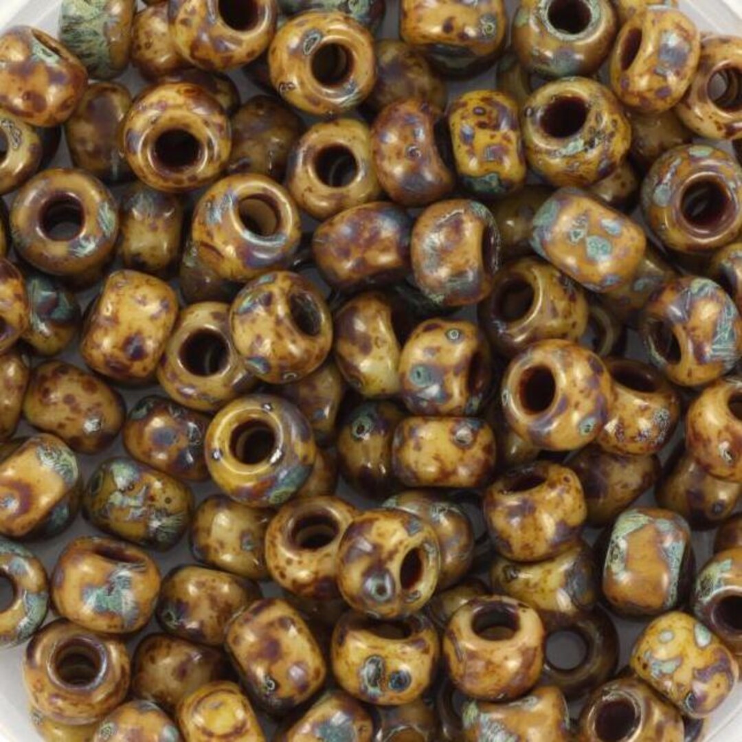 10g Miyuki Seed Beads 6/0, Opaque Opaque Picasso Brown, Color 4517 ...