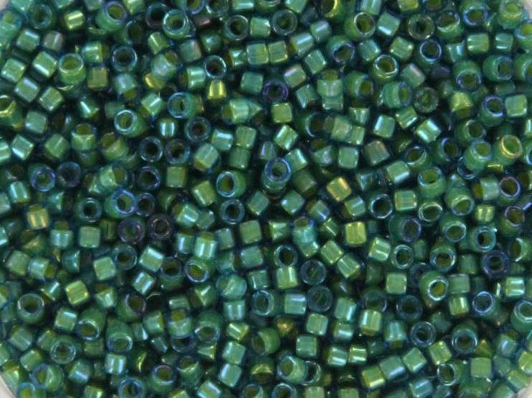 Miyuki Delica Beads Fancy Lined Spruce, 5g 11/0 DB2381, Cylindrical ...
