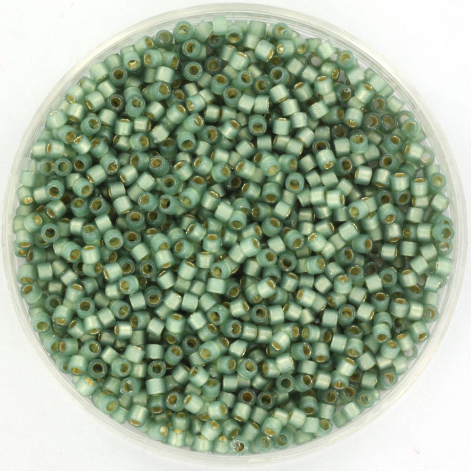 Miyuki Delica Beads Duracoat Semi Frosted Silverlined Dyed Laurel ...