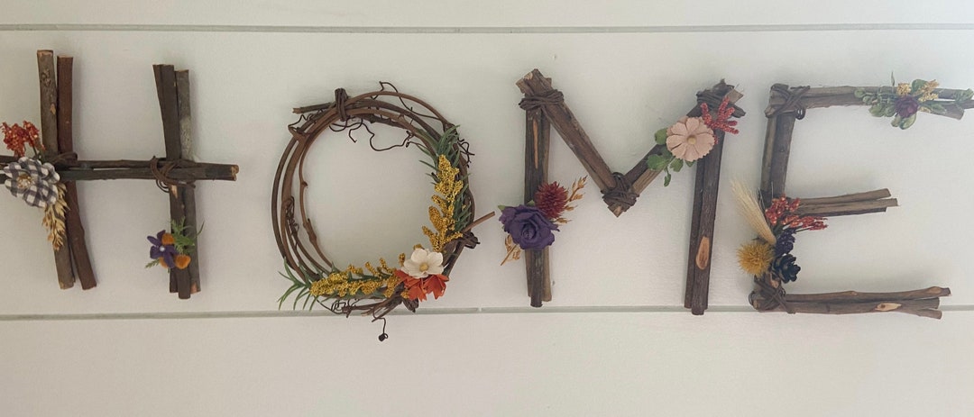 Twig “HOME” Sign - Etsy