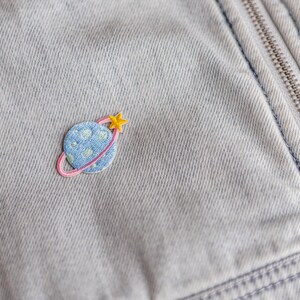 Planet Iron on Patch Planet Sew on Badge DIY Patch Cute UFO Embroidery ...