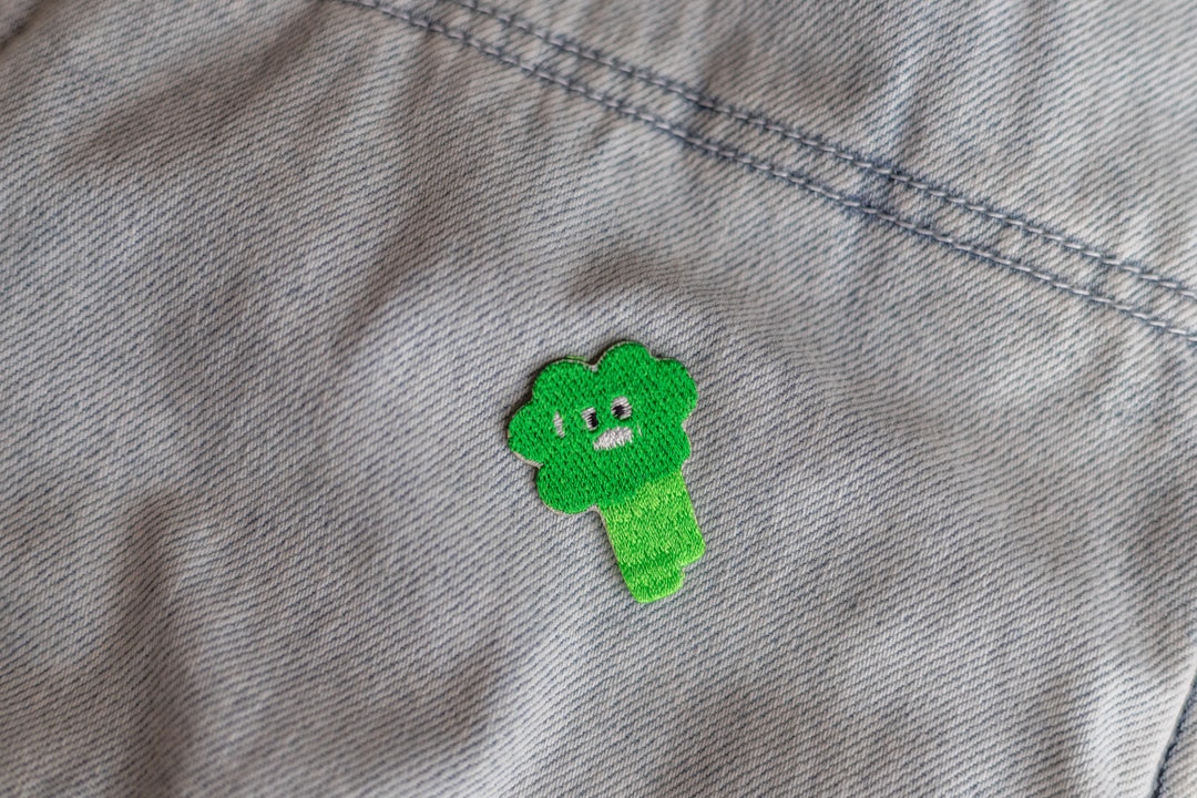 Broccoli Iron on Patch Vegan Patch DIY Patches / - Etsy