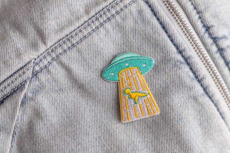 UFO Cat Patch DIY Patch Space Patch Alien Badge - Etsy