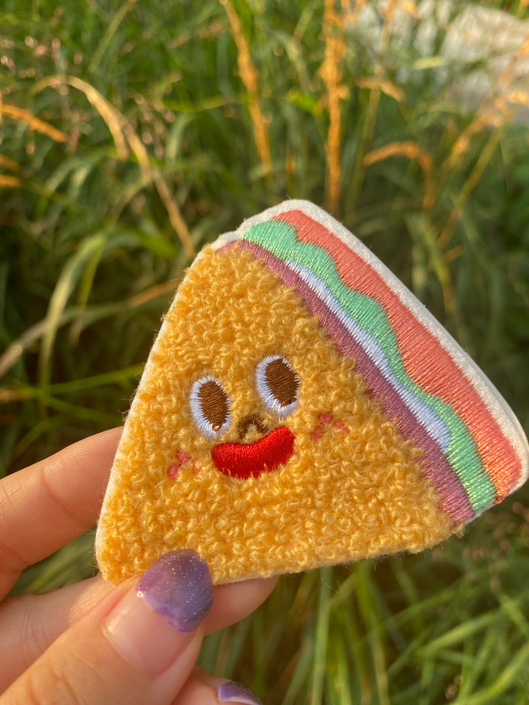Fluffy Sandwich Patch Iron on Patch Food Patchcute Food Patch Sew on ...