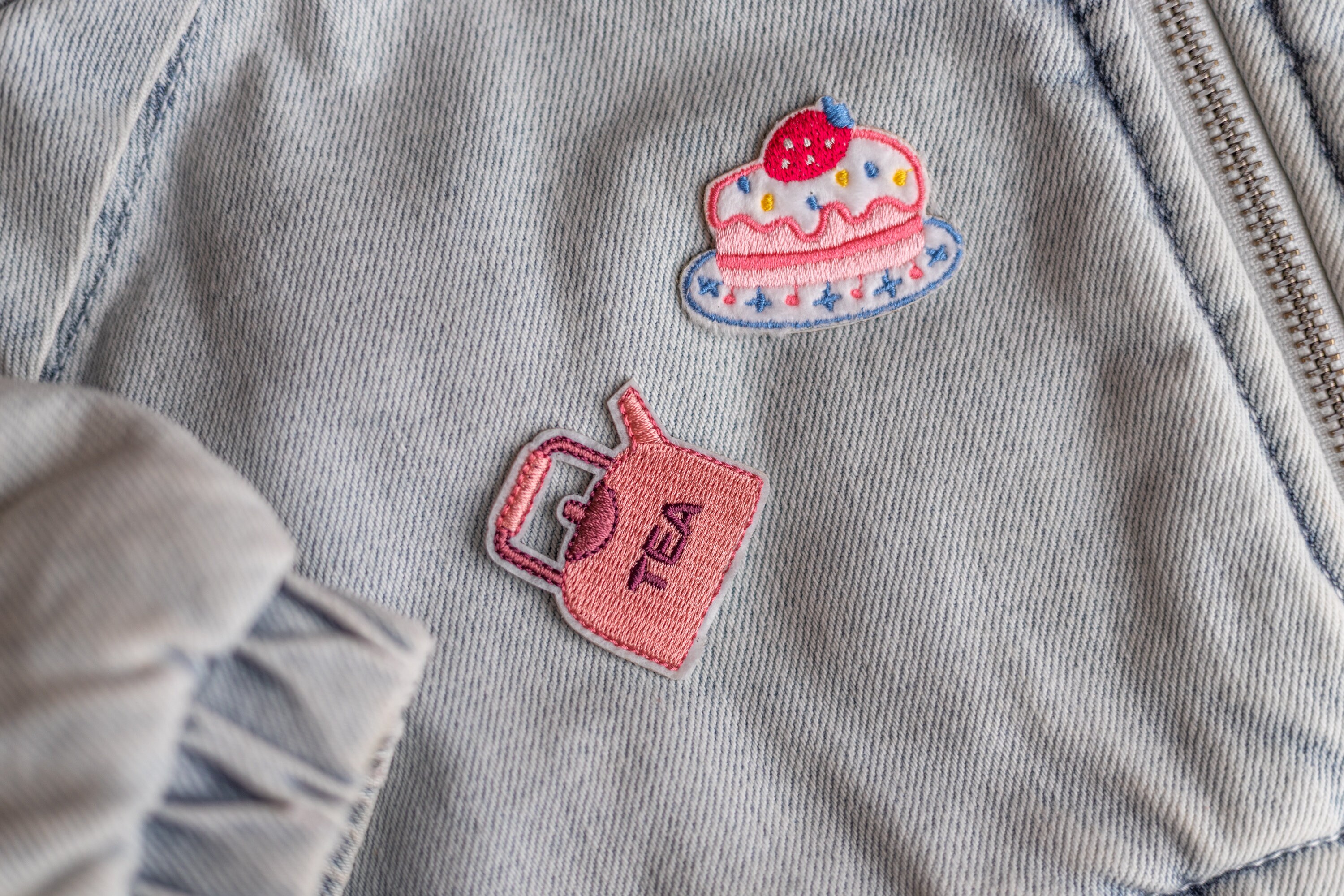 Tea and Cake Patches iron on Patch Small Iron on Patch - Etsy