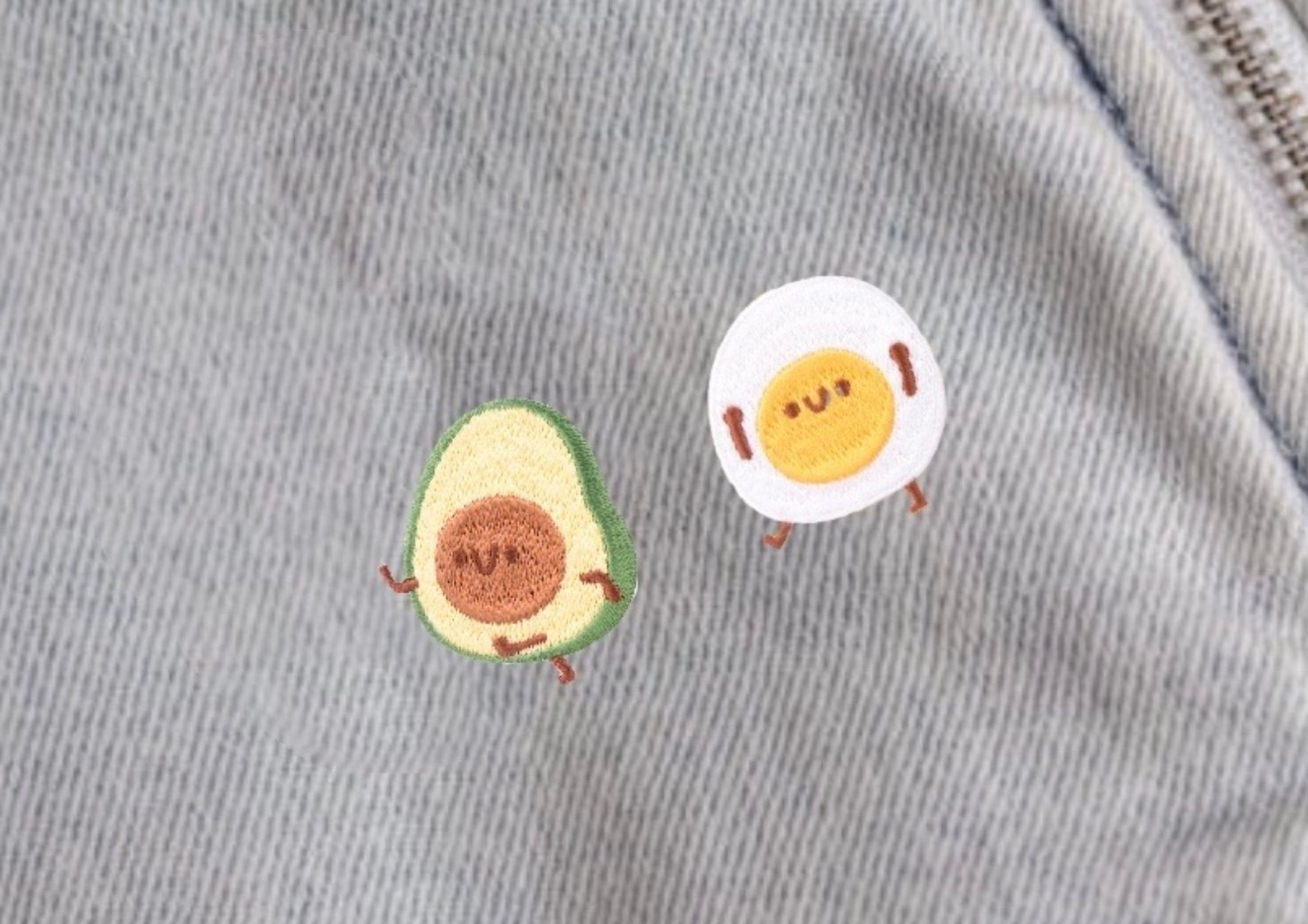 Walking Avocados Iron on Patch Cute Fried Egg Patch - Etsy