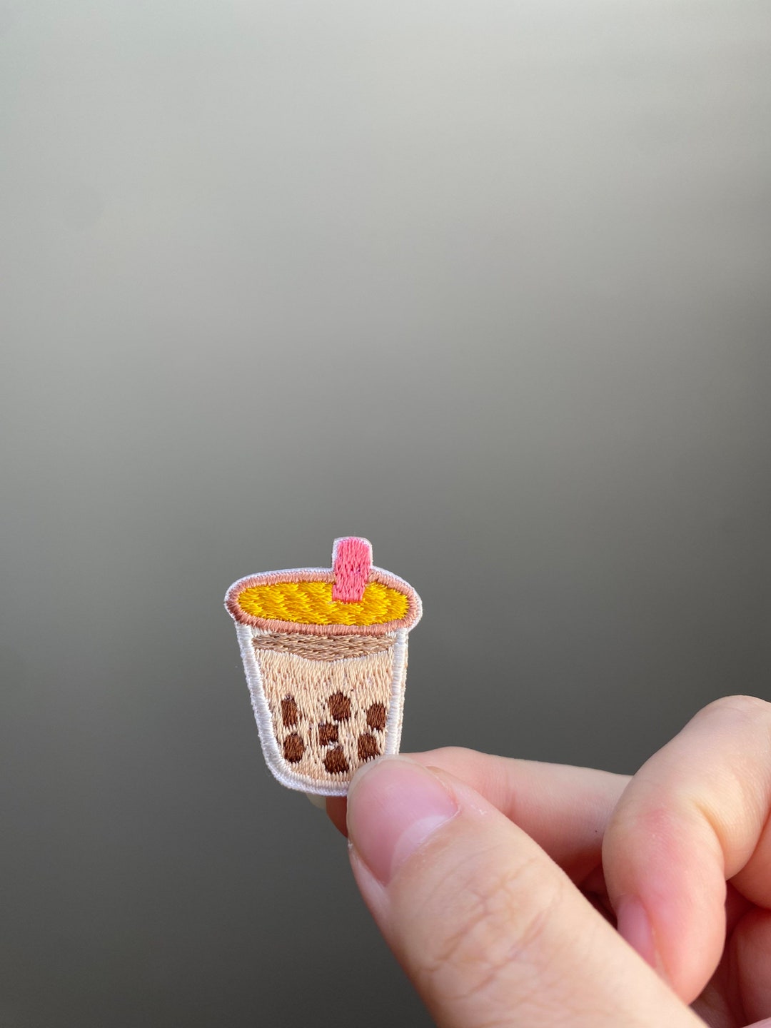 Bubble Tea Iron on Patch Funny Kawaii Food Sew on Badge DIY embroidery ...