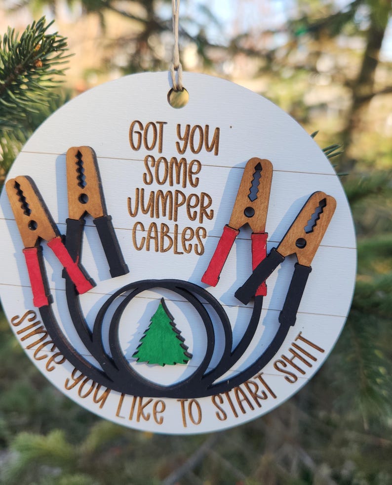 Snarky Jumper Cable Ornament - Etsy