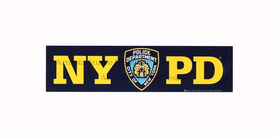 OFFICIALLY LICENSED Large Rectangle NYPD Bumper Sticker for - Etsy