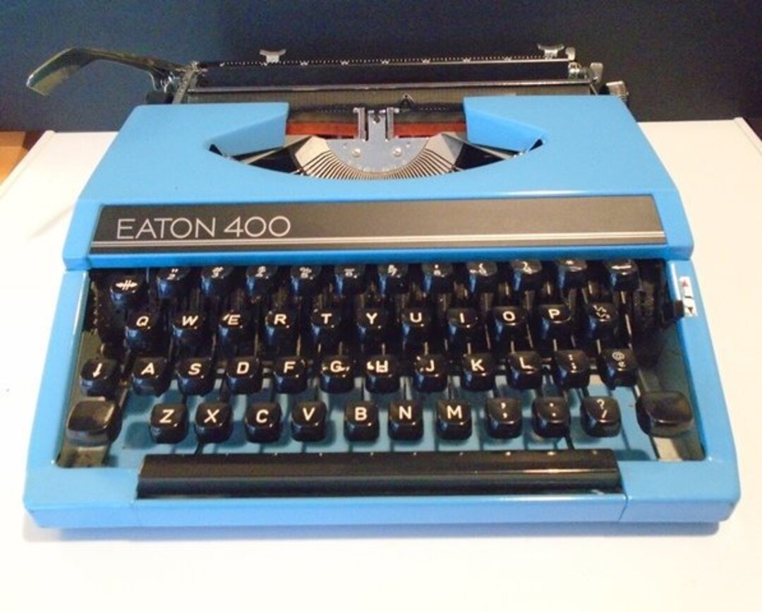 1971 Eaton silver Seiko 400 Typewriter Blue Original Great Condition ...