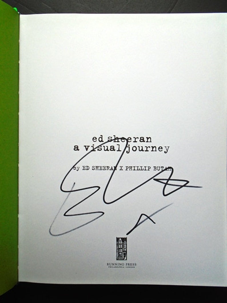 Ed Sheeran A Visual Journey Signed Hardcover Book 2014 First Edition - Etsy
