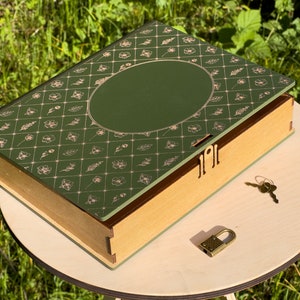 Lockable Box Secret Compartment Bookbox Safe Hollowed Out Book Box With ...