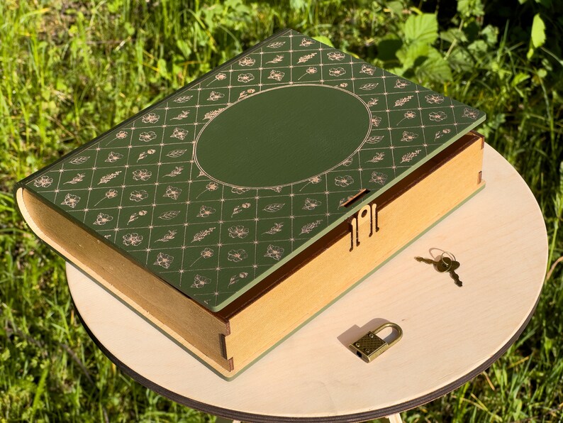 Lockable Box Secret Compartment Bookbox Safe Hollowed Out Book Box With ...