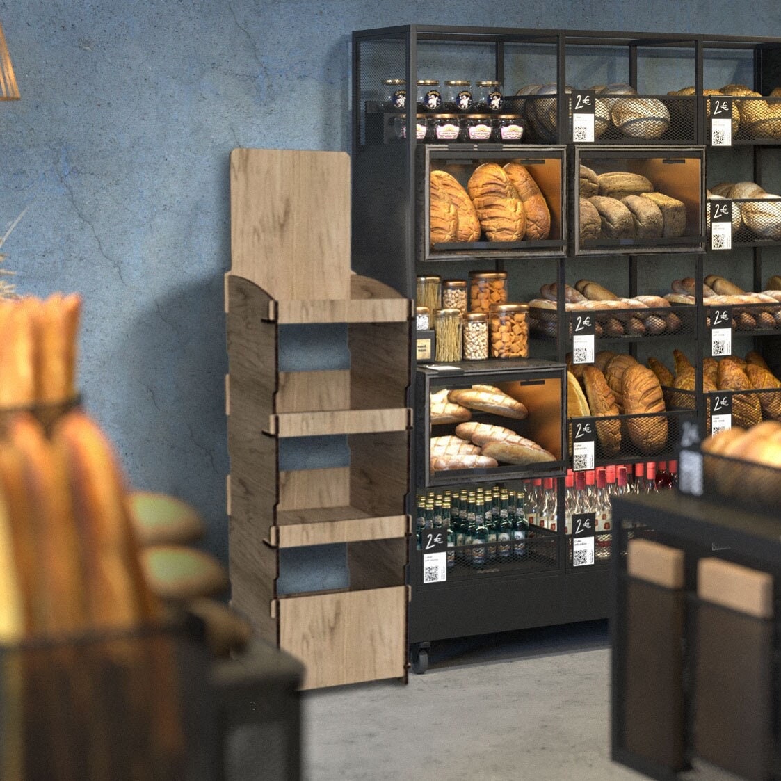 Display Stand Collapsible Showcase-rack Retail Display Shelves for ...