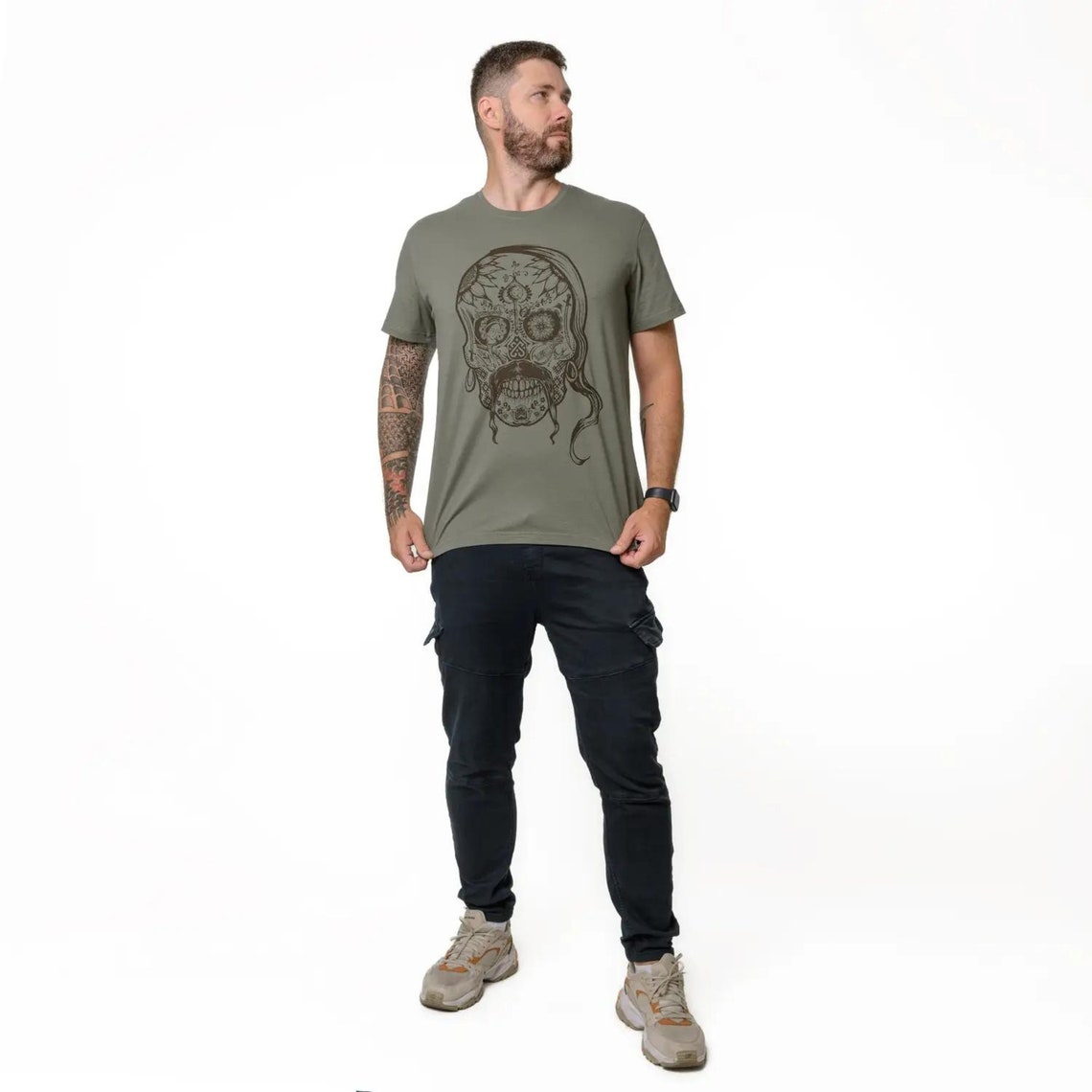 Sugar Skull Cossack Graphic T-shirt - Etsy