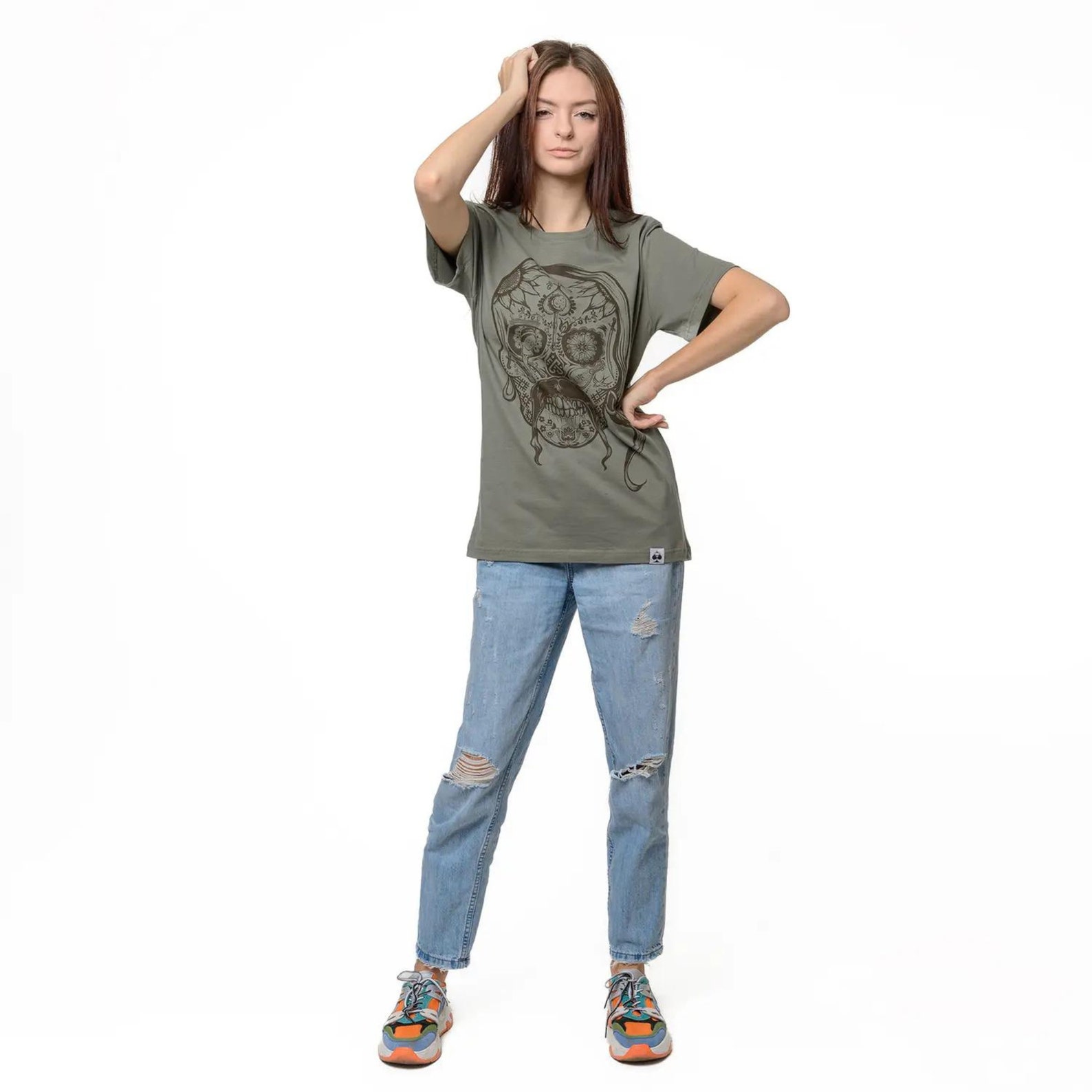 Sugar Skull Cossack Graphic T-shirt - Etsy