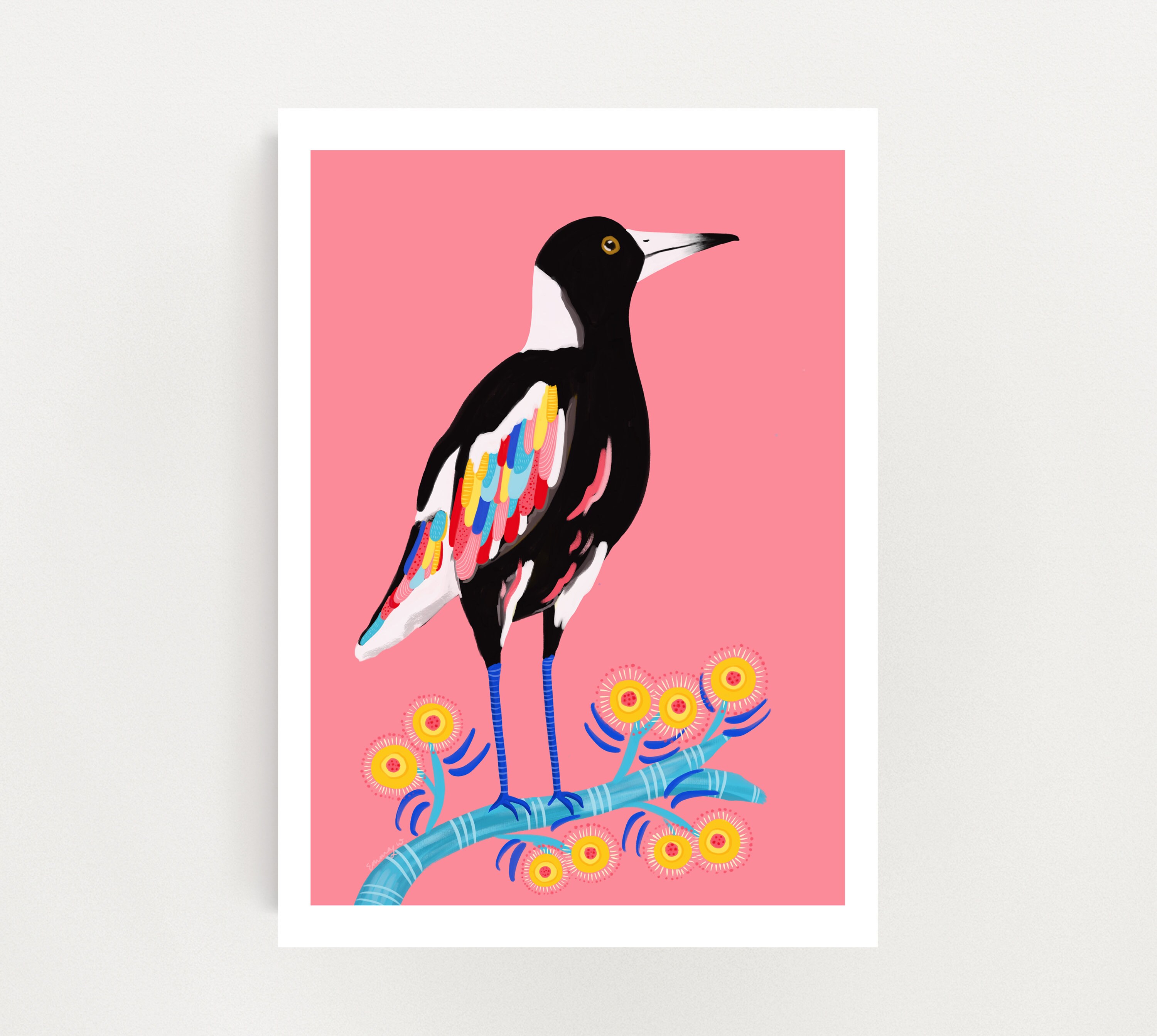 Magpie Art Print A4 / A3 Digital Download Print Miss Magpie - Etsy UK