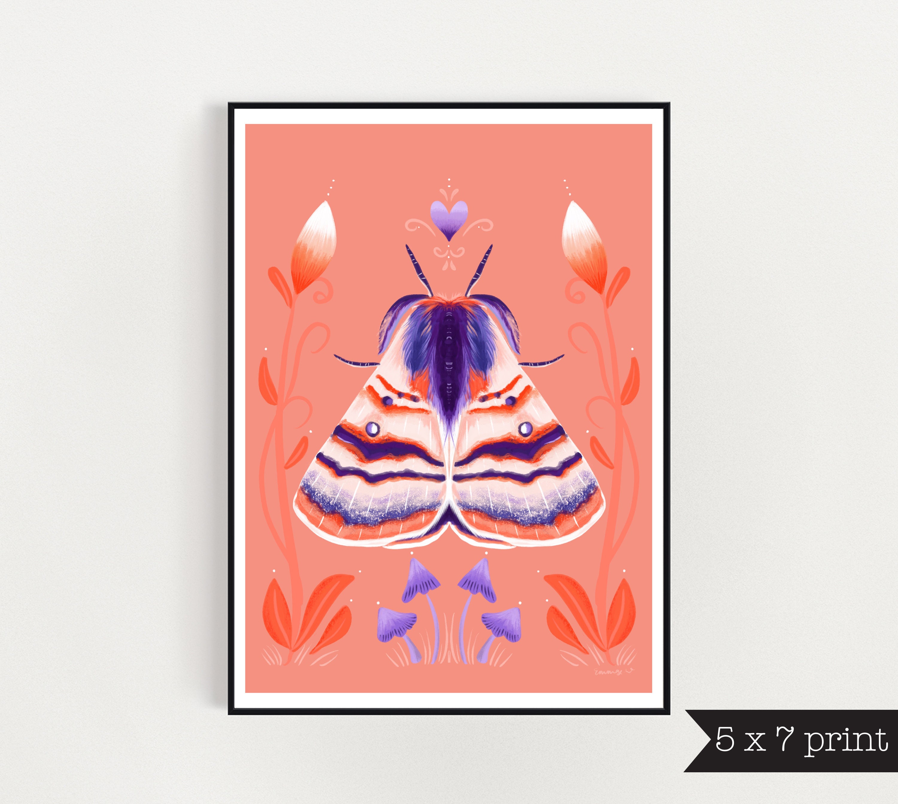 Peach Lilac Moth 5 X 7 Digital Download Print Peach Lilac - Etsy Australia
