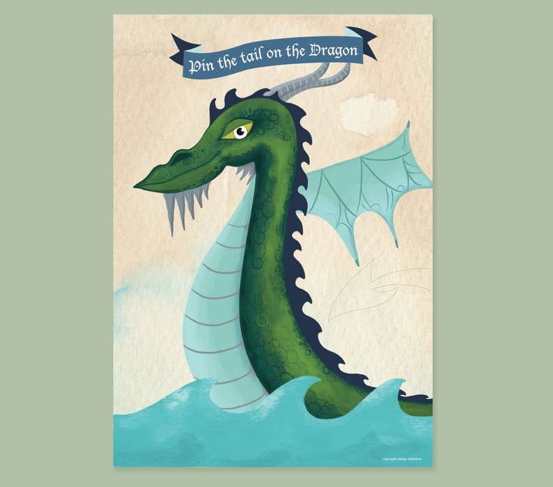 Pin the Tail on the Dragon Printable A3 Party Game Instant Download ...