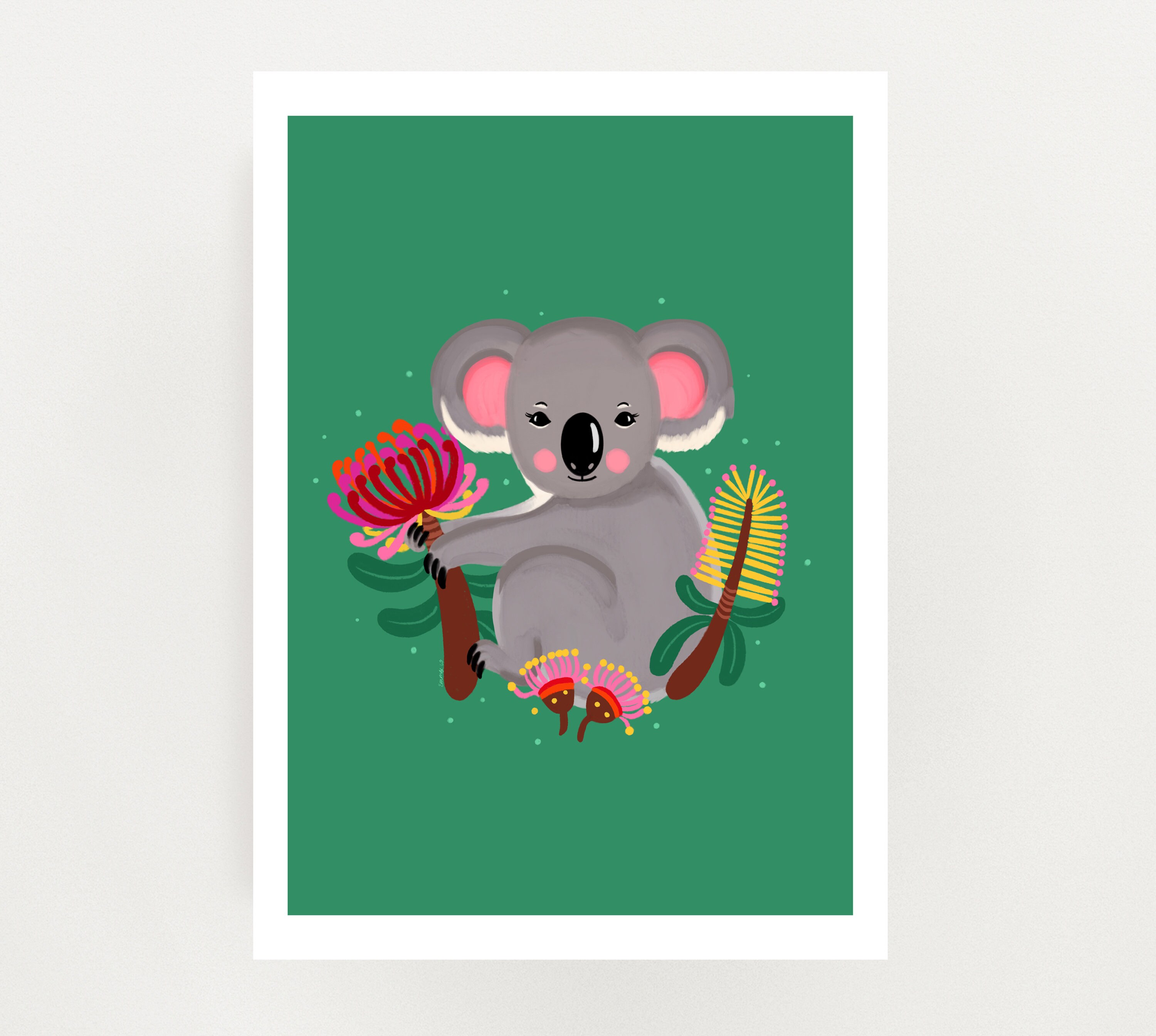 Australian Koala Bear Art Print A4 / A3 Digital Download Print - Etsy ...