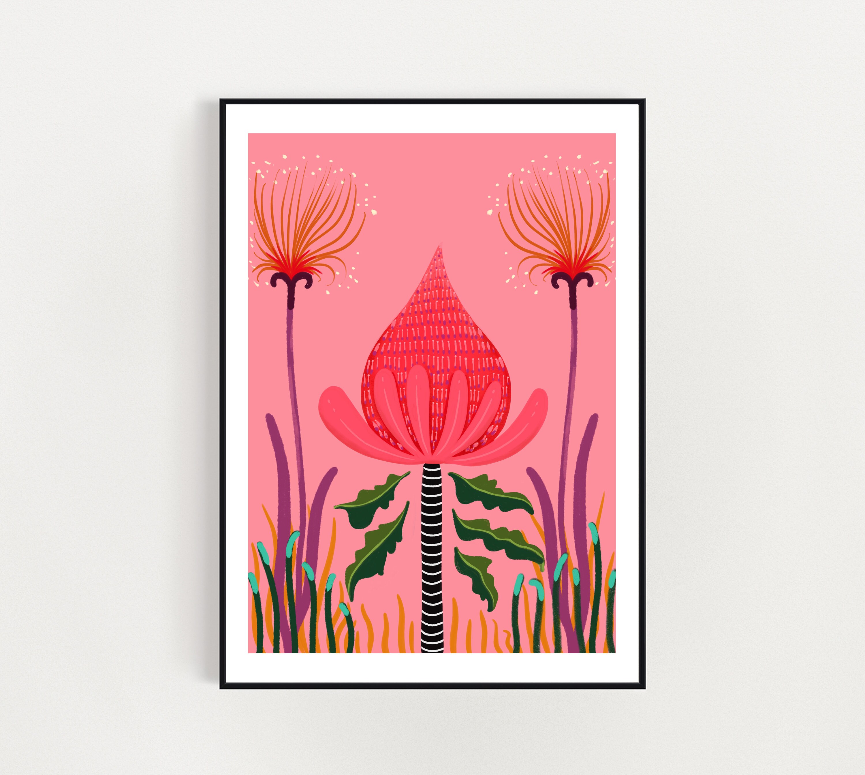 Waratah Native Flower Art Print A4 /A3 Digital Download Print ...