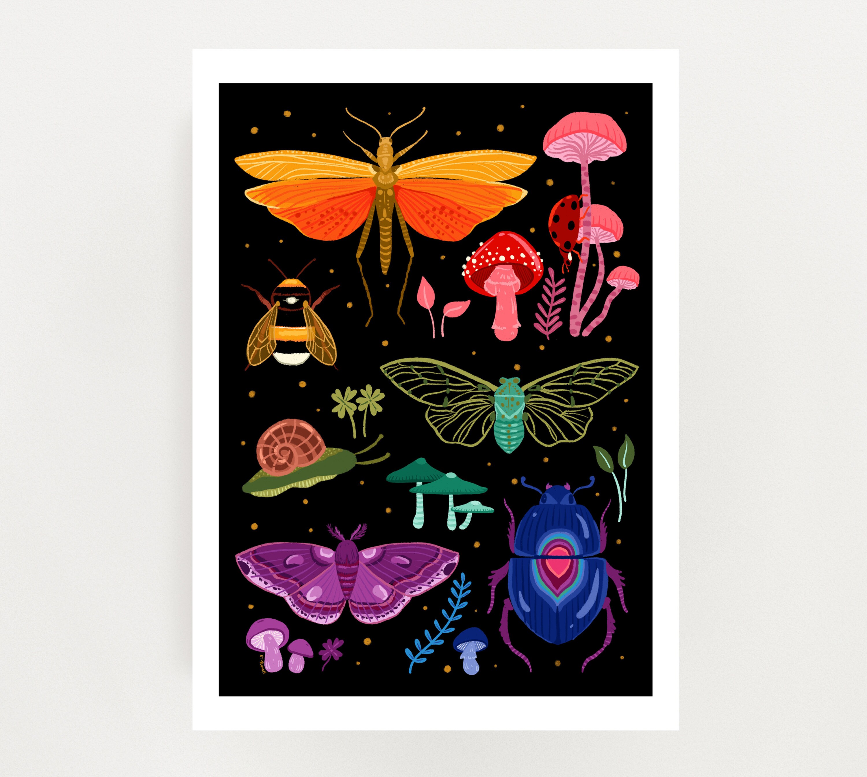 Insect Collection Art Print Digital Print Mystical Art - Etsy