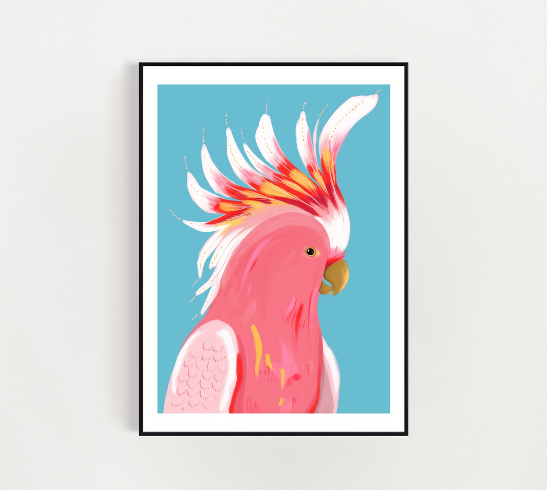 Major Mitchell Cockatoo Art Print, Digital Download Print - Major ...