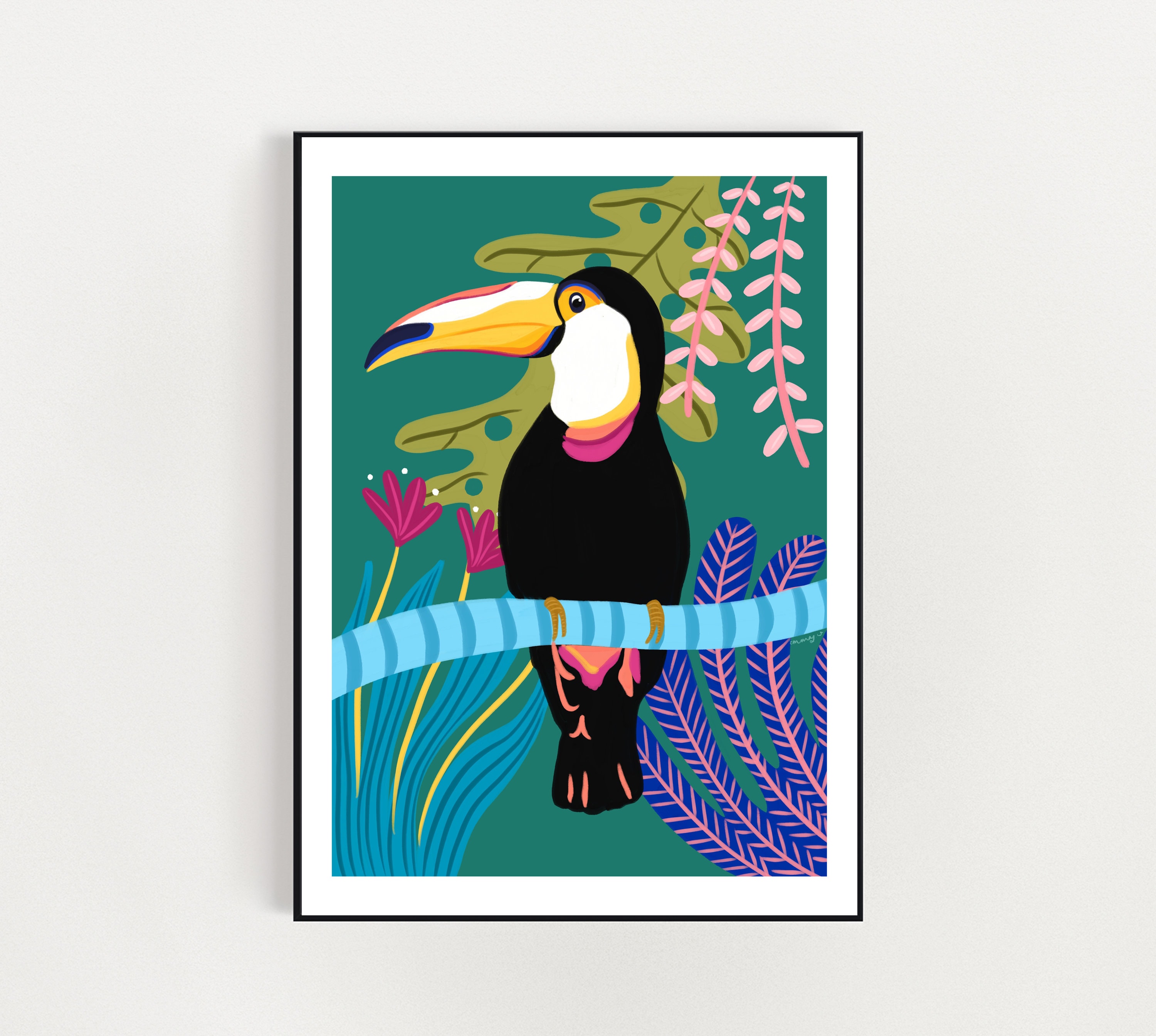 Tropical Toucan Art Print A4 / A3 Digital Download Print - Etsy