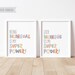 Set of 2 Pastel Bilingual English/spanish Prints for Bedroom, Playroom ...