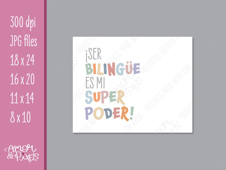 Landscape Spanish Prints for Bedroom, Playroom, Home School, Classroom ...