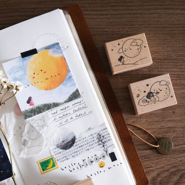 Moon Stamp - Etsy