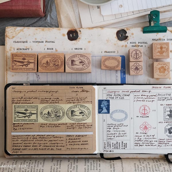 Postal Rubber Stamp - Etsy