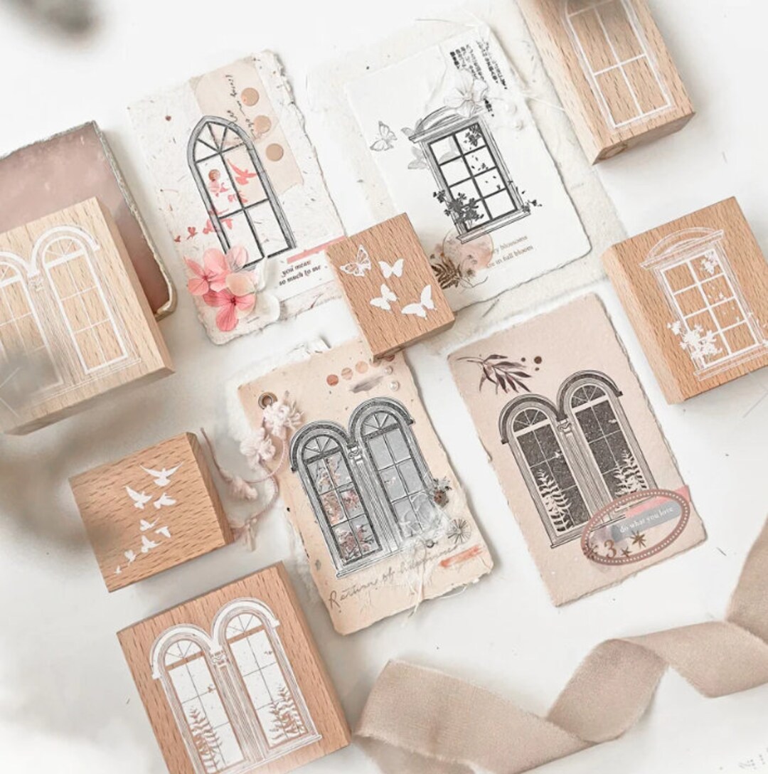 Journal Pages Window Series Rubber Stamps - Etsy