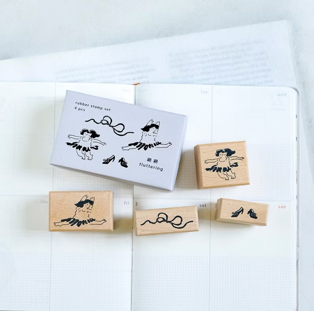 New Dodolulu Fluttering Rubber Stamps Set - Etsy