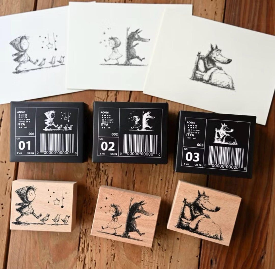 Neverland Studio - Big Bad Wolf Stamps - Etsy