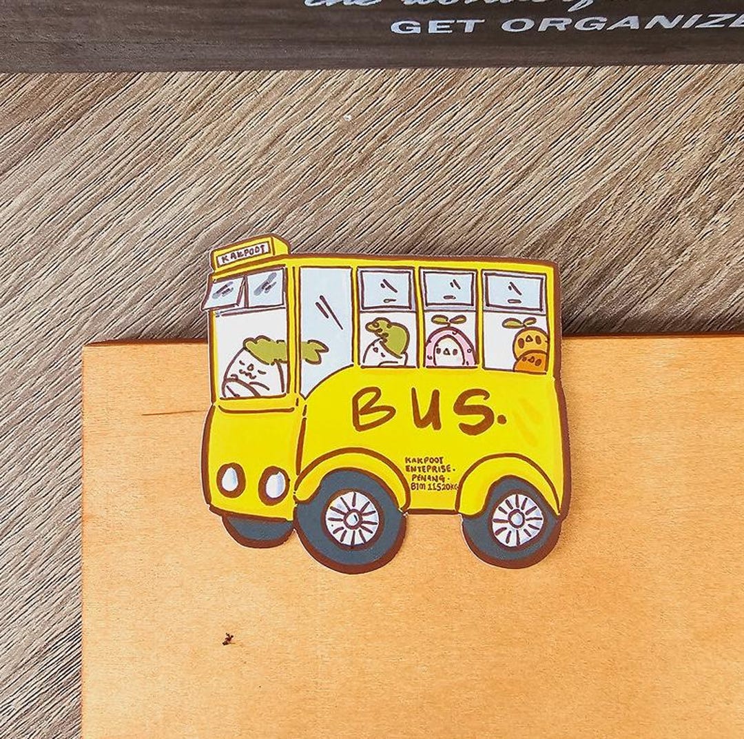 Elsiewithlove School Bus Vinyl Sticker - Etsy