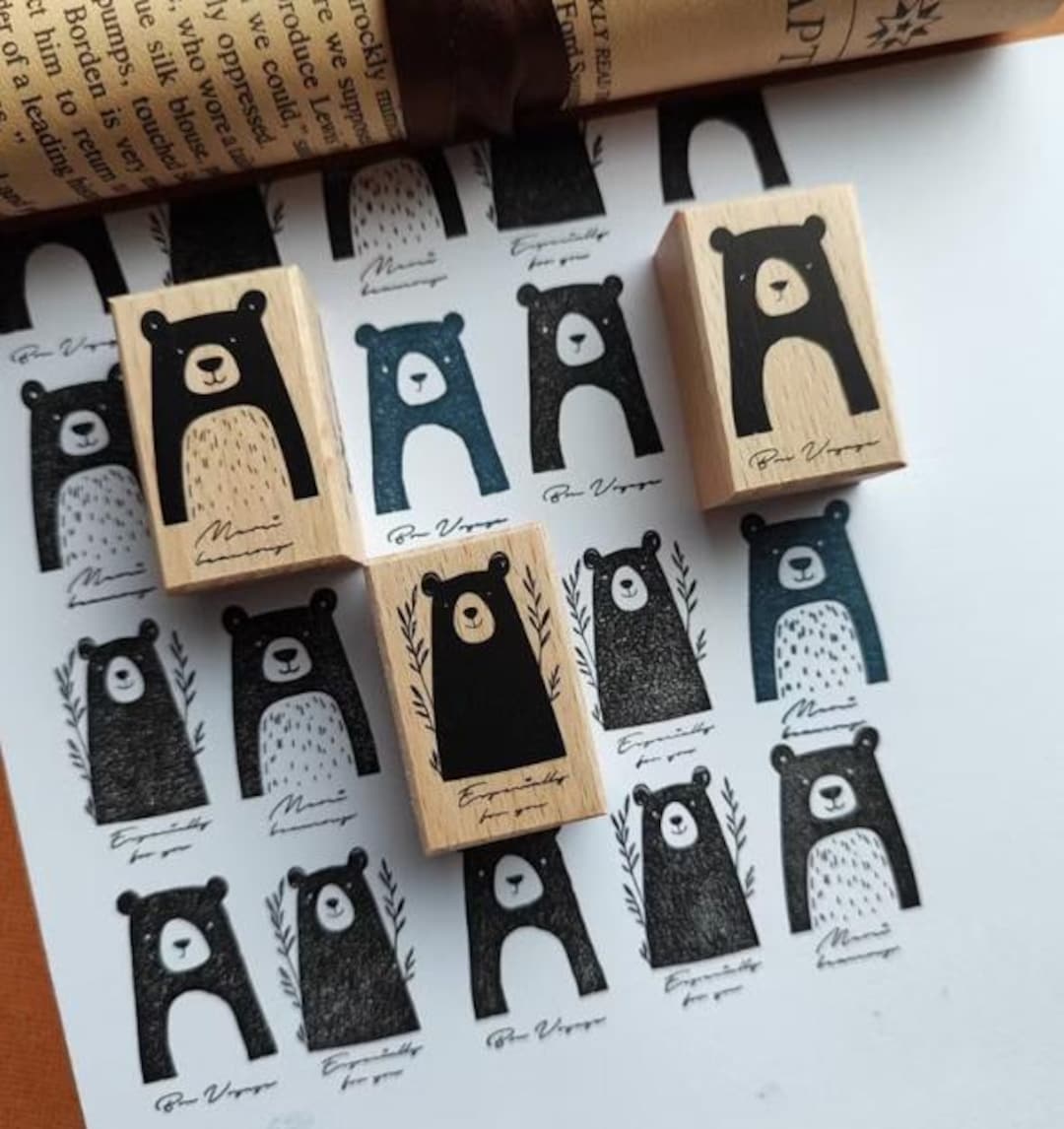 Blessings Bear Rubber Stamps Neverland Studio - Etsy