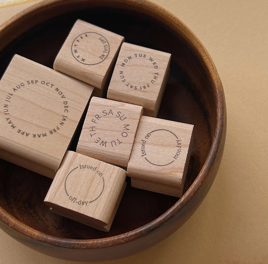SOM Studio Date Postmark Rubber Stamps - Etsy