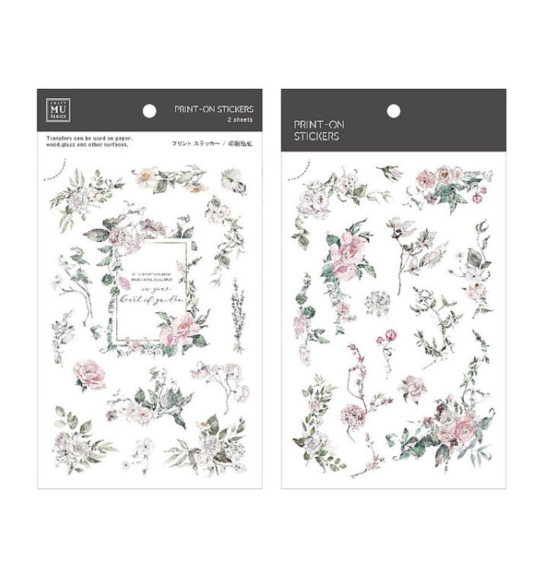 MU Print-on Sticker No. 204 Dried Bouquets - Etsy