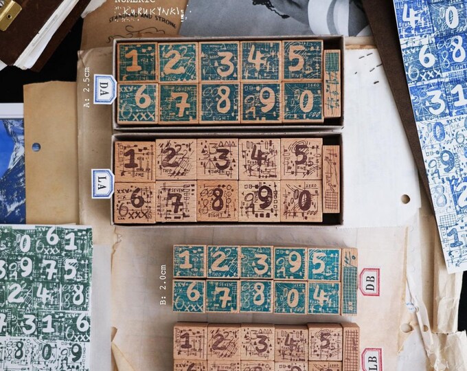 Kurukynki Numeric Stamp Sets - Etsy