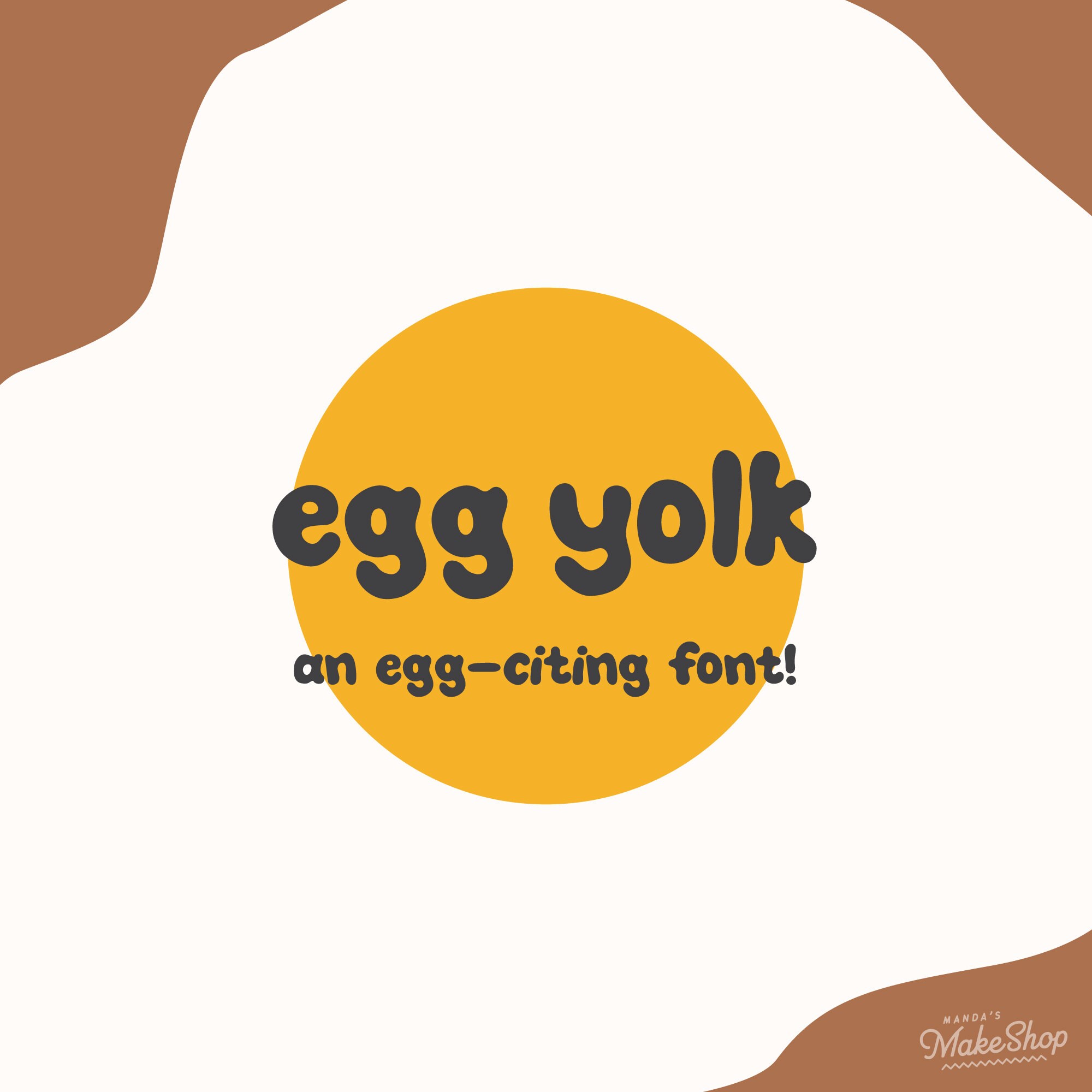 Egg Yolk Font A Bold and Playful Font for Logos Branding | Etsy Australia