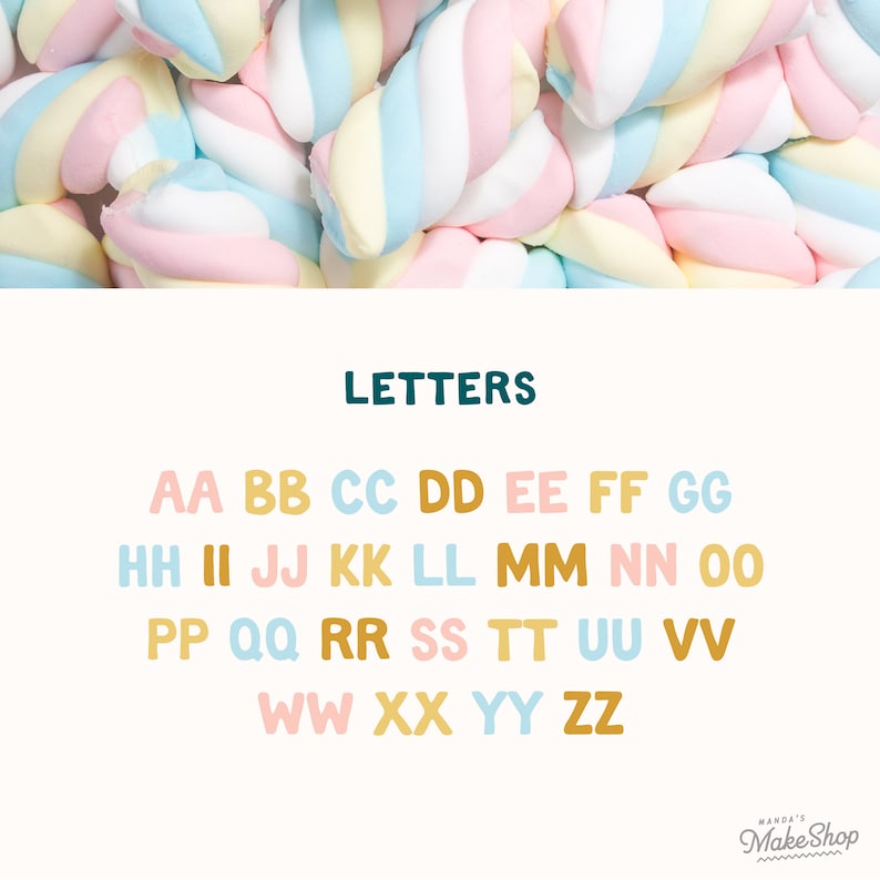Marshmallow Hearts Font, A Candy Heart Font for Logos, Branding, Cricut ...
