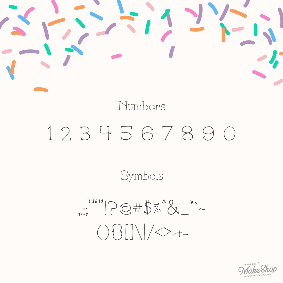 Sprinkle Time Font, A Cheerful Doodle Font - Etsy