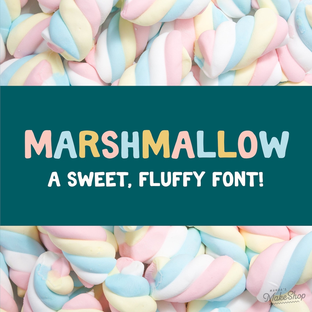 Marshmallow Font, A Sweet and Festive Font for Logos, Branding, Cricut ...