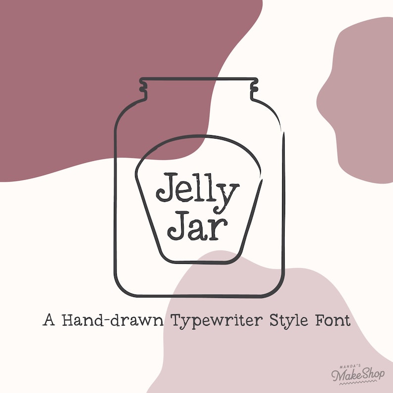 Jelly Jar Font, A Handmade Typewriter Style Font - Etsy