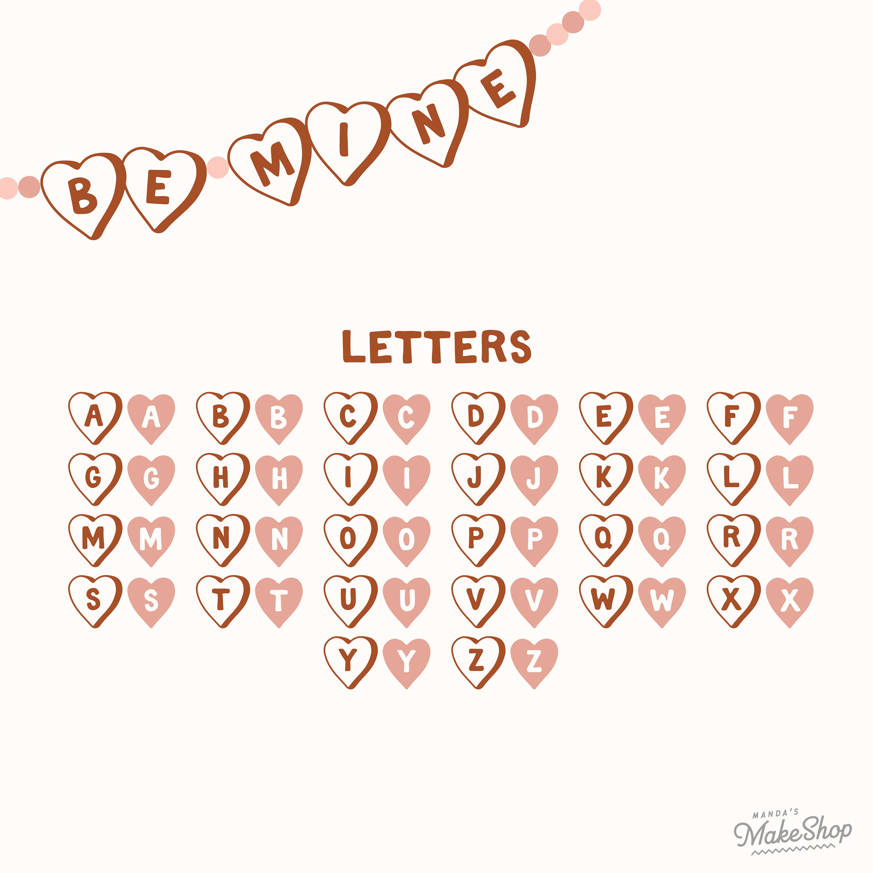 Marshmallow Hearts Font, A Candy Heart Font for Logos, Branding, Cricut ...