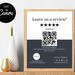 Ask for Review QR Code Sign Template, Google Review Sign, Facebook ...
