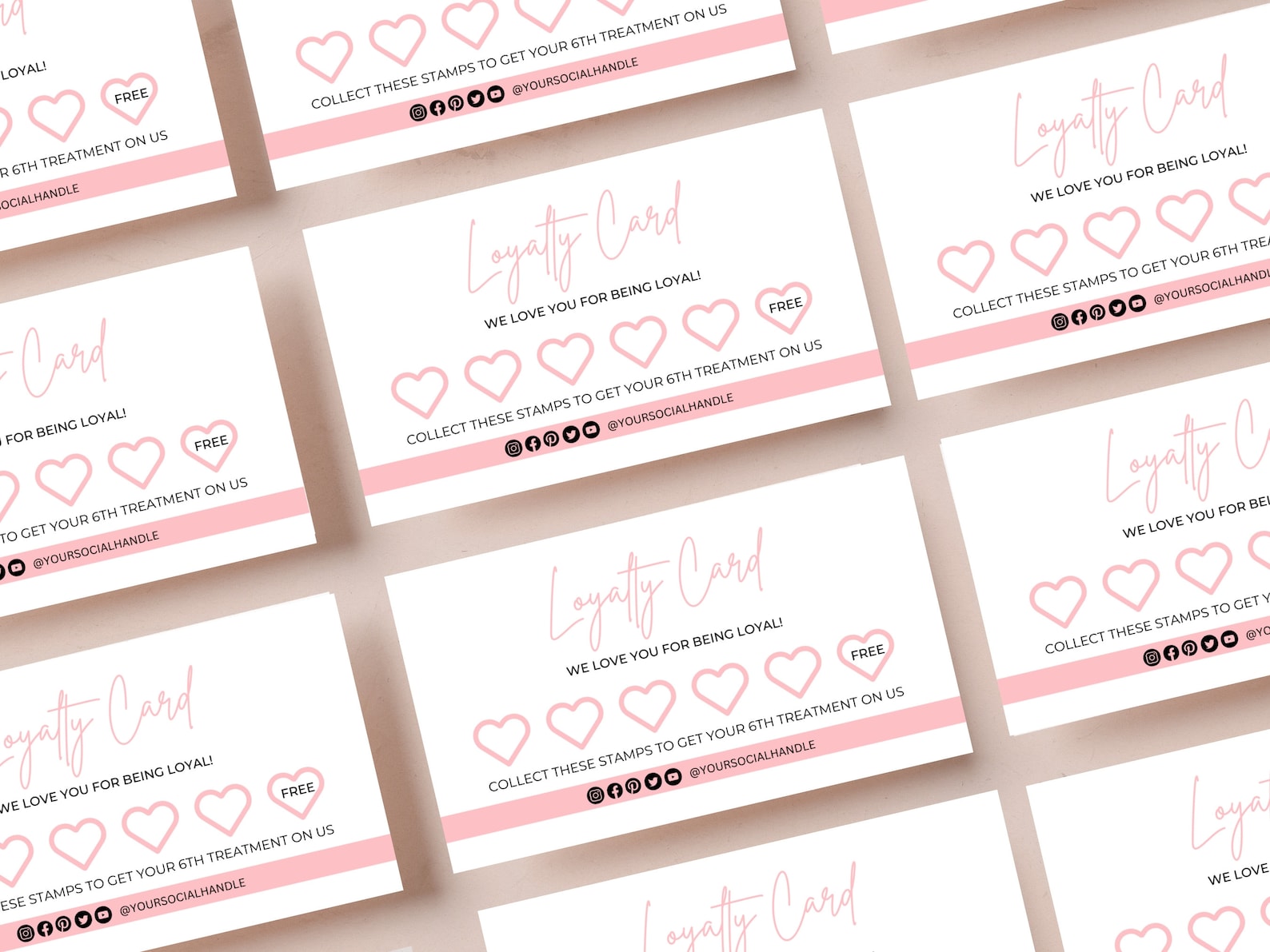 Loyalty Card Template, Eyelash Extension Loyalty Card, Customer Loyalty ...
